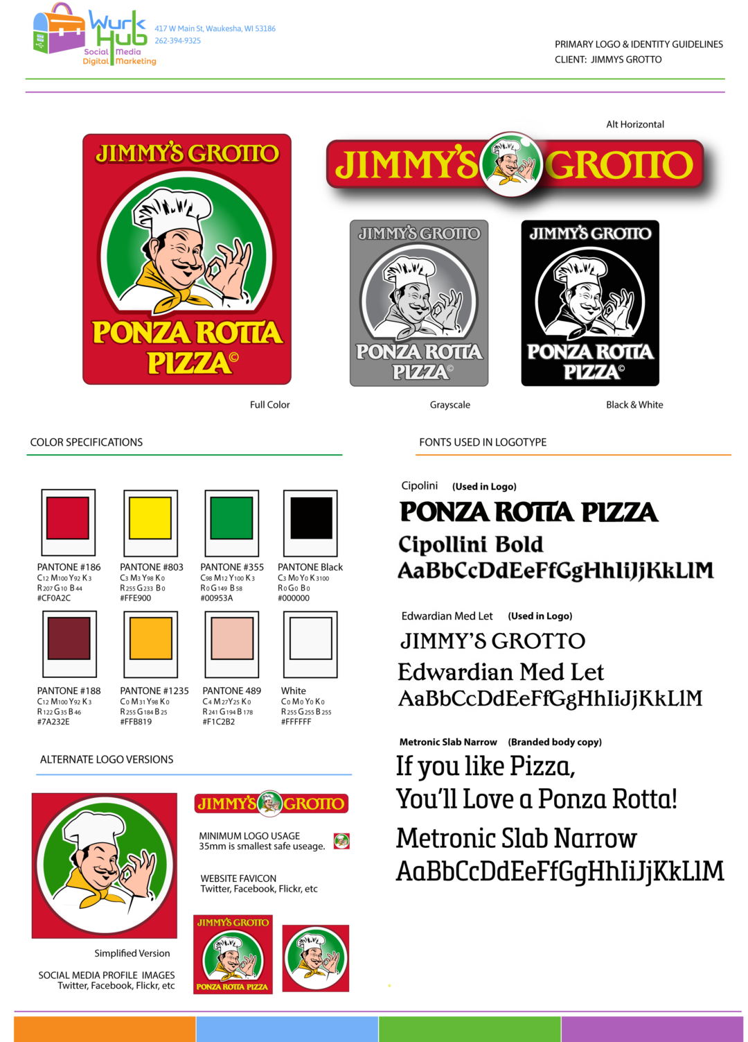 Jimmy Grotto's Branding: What you can do with a well designed logo